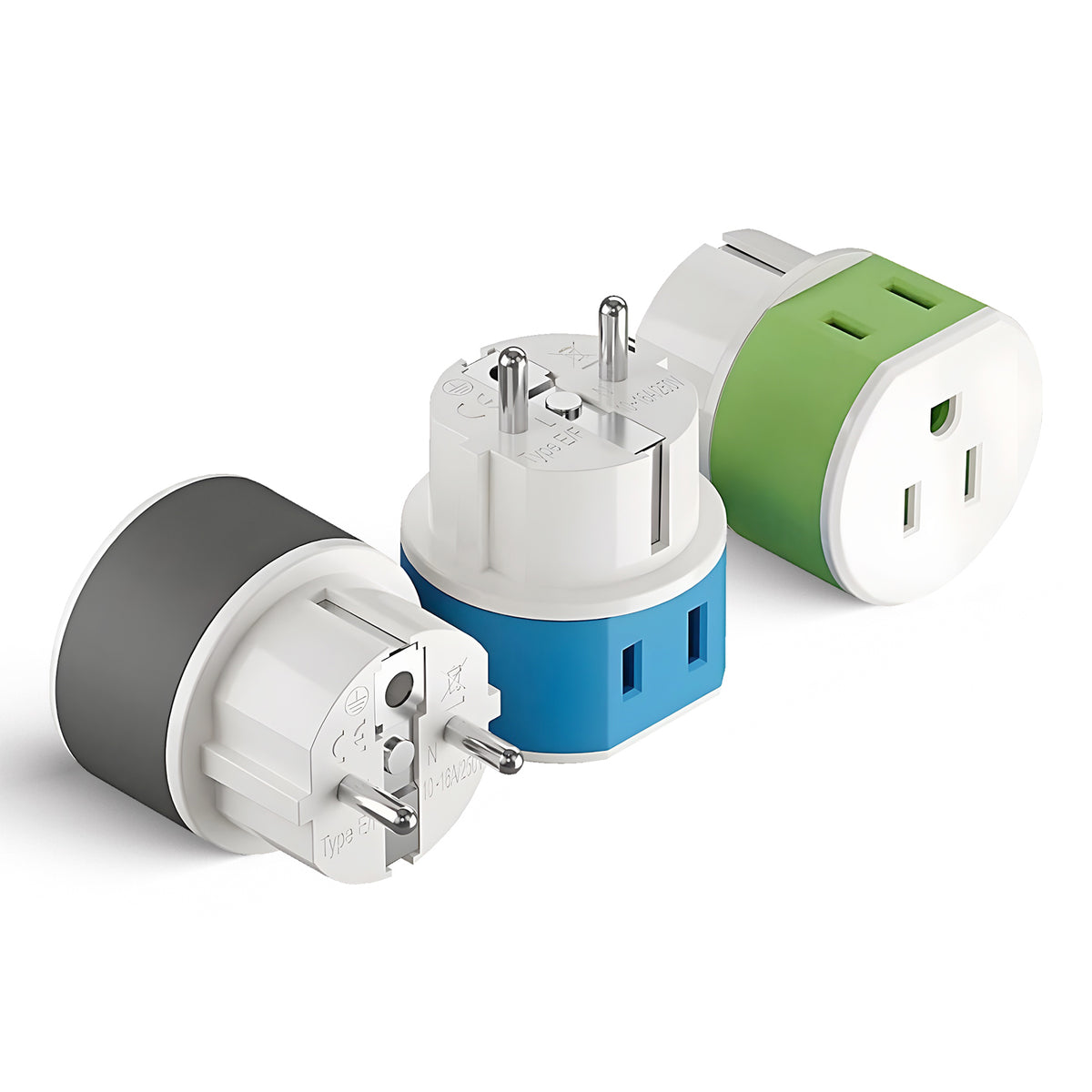 Germany Travel Adapter - 2 in 1 - Type E/F – OREI.COM
