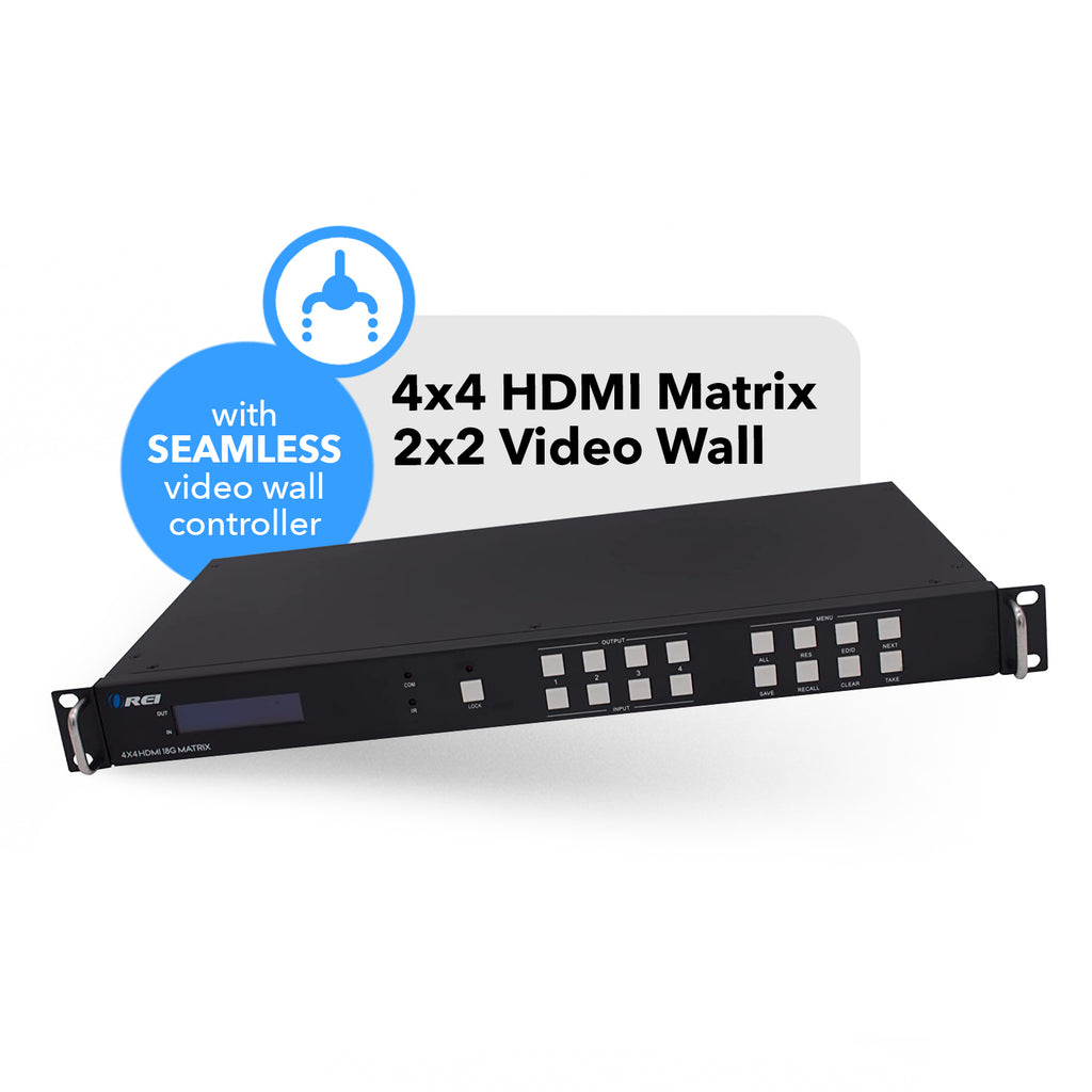 18Gbps 4x4 Seamless UHD Matrix (UHD-404VW) | OREI