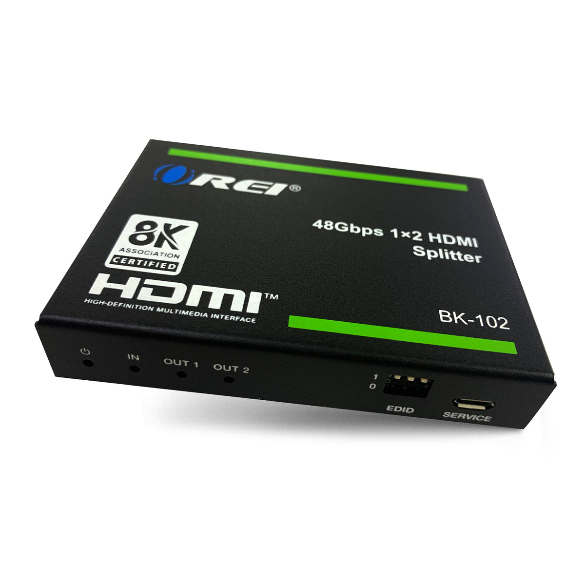 1x2 HDMI Splitter W/ Audio Out: 1-In 2-Out, UltraHD 8K, EDID (BK-102 ...