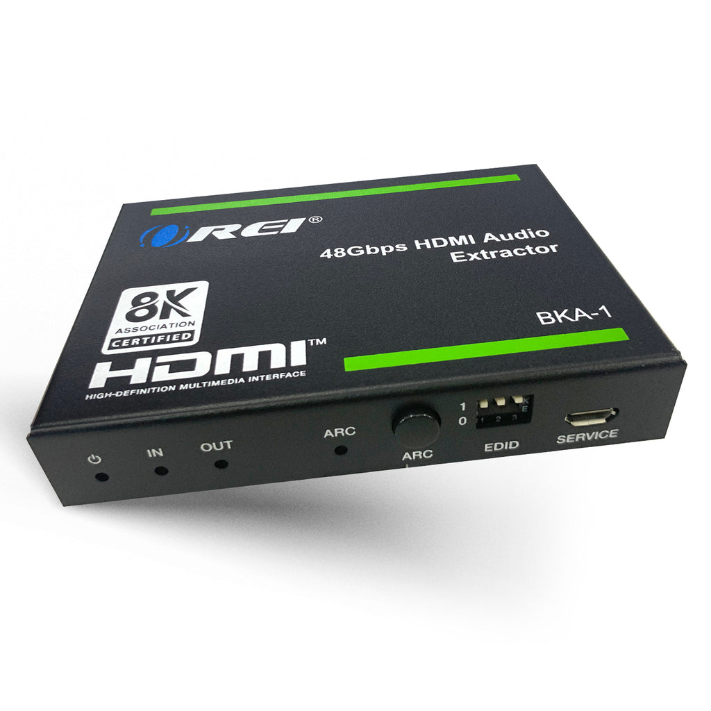 48Gbps 8K Audio Extractor with S/PDIF and L/R output, Dolby Vision (BKA-1) | OREI