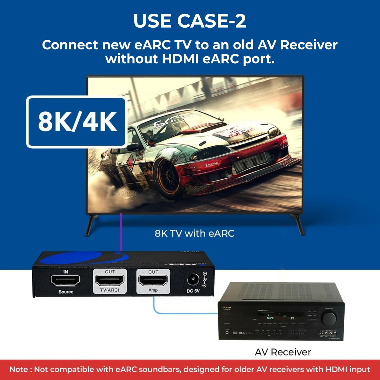 8K HDMI™ or eARC Audio Extractor-BK-927 – OREI.COM